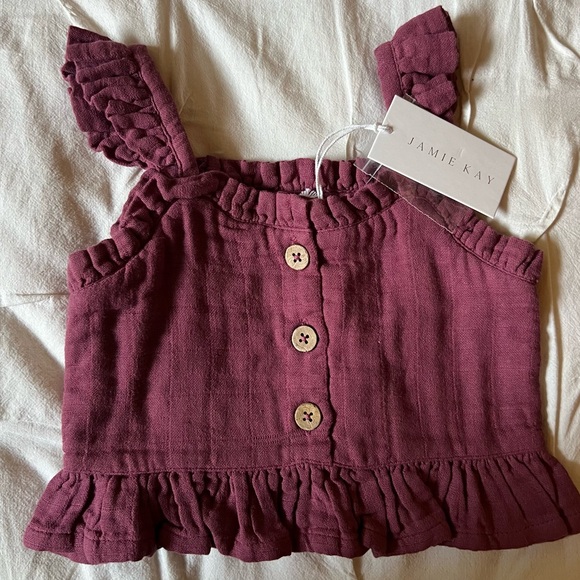 Jamie Kay | Shirts & Tops | Jamie Kay Mulberry Ruffle Top | Poshmark